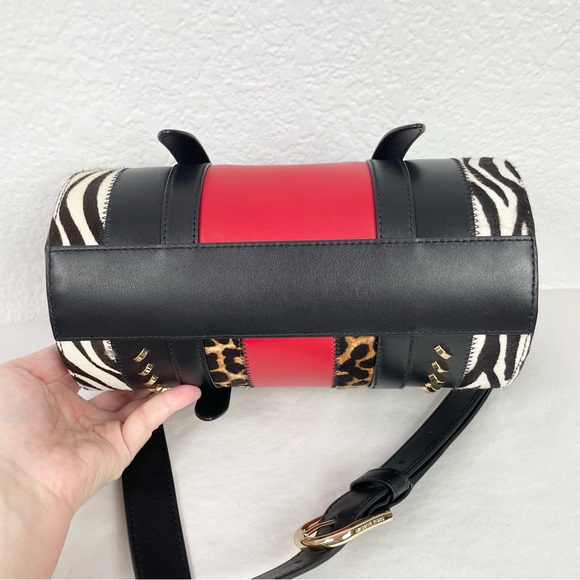 Michael Kors | Bags | Michael Kors Stanton Medium Animalprint Calf Hair And Leather Barrel Bag ...